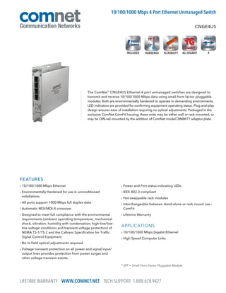 ComNet CNGE4US Data Sheet | PDF | Computer Networking | Computing