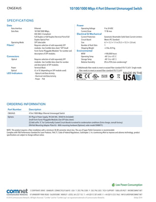 ComNet CNGE4US Data Sheet | PDF | Computer Networking | Computing