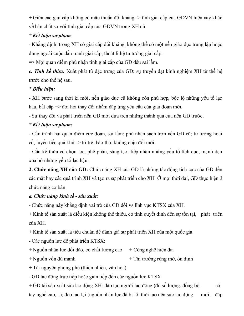 Đề cương ôn tập giáo dục học 1