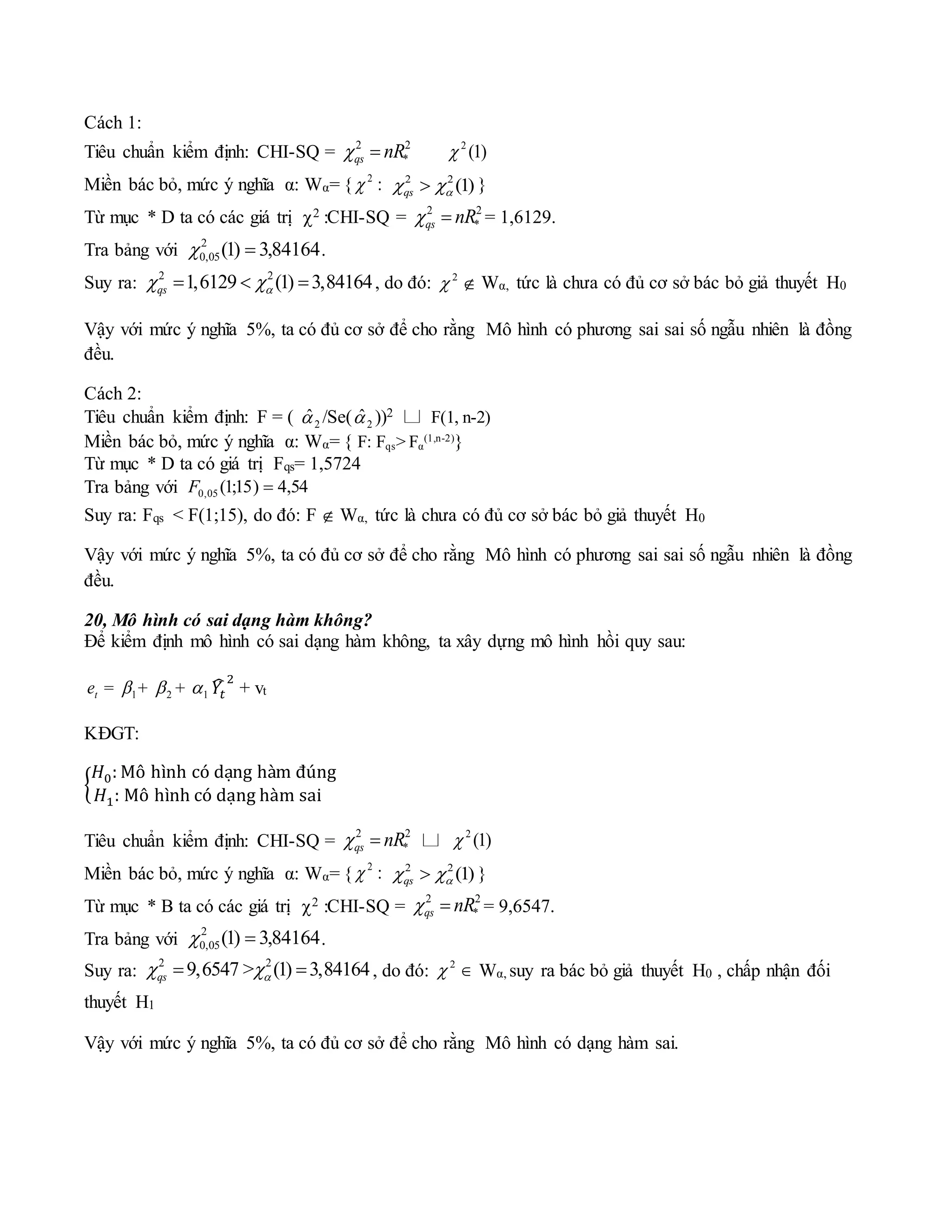 đề Cương kinh tế lượng | DOCX