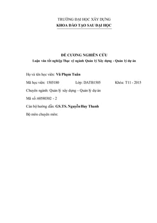 đề Cương luận văn vũ phạm tuân | PDF