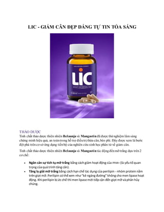 Công nghệ lic giảm cân nhập khẩu | PDF