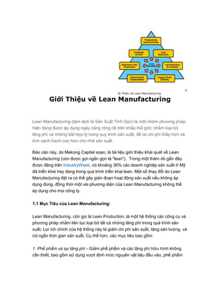 [Công nghệ may] giới thiệu về lean manufacturing | DOC