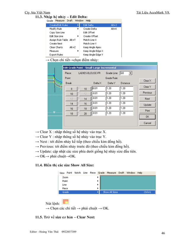 [Công nghệ may] tài liệu hướng dẫn sử dụng phần mềm accumark | DOC