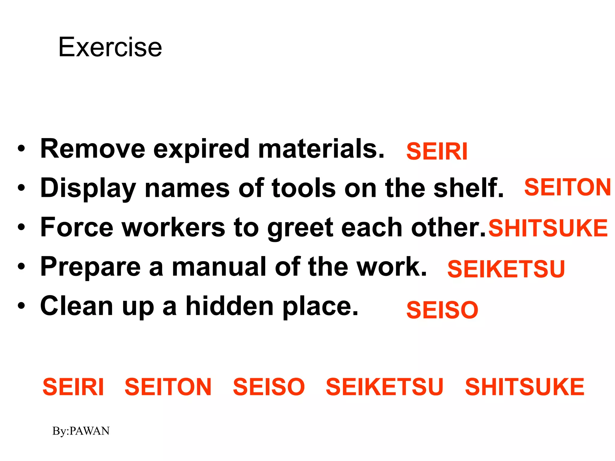 [Công nghệ may] tài liệu tiếng anh về kaizen 5s | PDF