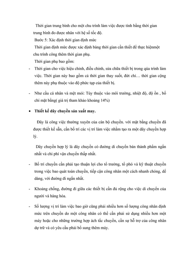 [Công nghệ may] tài liệu về chuẩn bị sản xuất trong ngành may | DOC