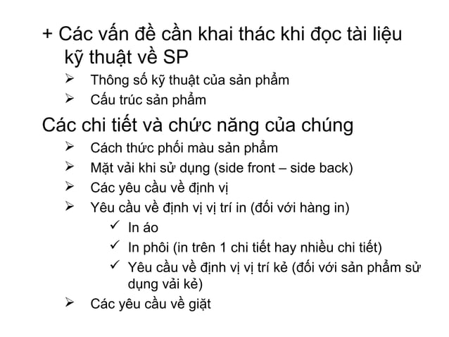 [Công nghệ may] tài liệu về merchandising quản lý đơn hàng | PPT