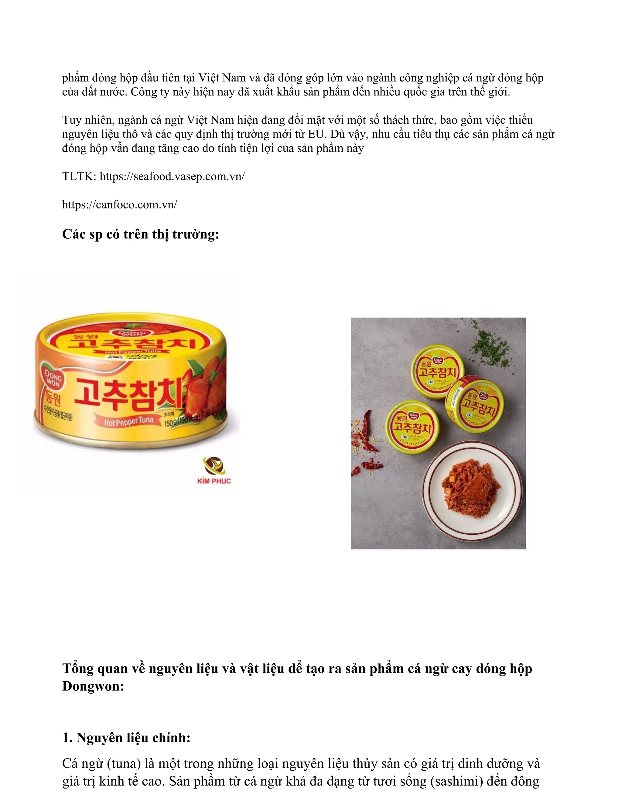 Cá ngừ đóng hộp sate.doct tiêu luận zzzzzz | PDF