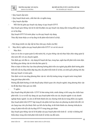 đề Cương ôn thi quy hoạch | DOCX