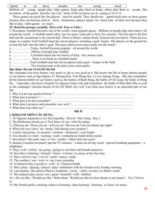 Cương ôn tập hkii tiếng anh lớp 7 | PDF