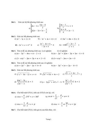 đề Cương ôn tập học kỳ 2 toán 10 | DOC