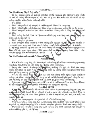 đề Cương quản trị chuỗi cung ứng preview | PDF