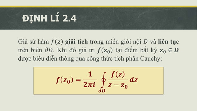 CÔNG THỨC TÍCH PHÂN CAUCHY và ứng dụng trong giải tích phức.pptx