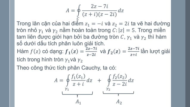 CÔNG THỨC TÍCH PHÂN CAUCHY và ứng dụng trong giải tích phức.pptx