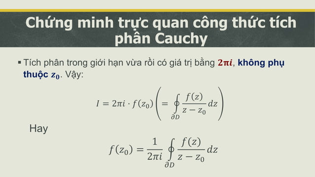 CÔNG THỨC TÍCH PHÂN CAUCHY và ứng dụng trong giải tích phức.pptx