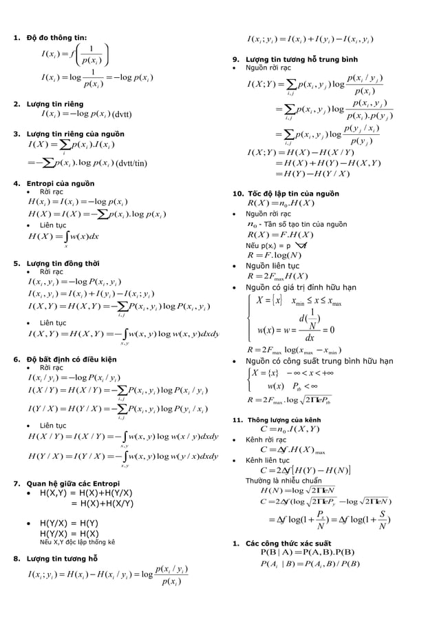 Công thức truyền tin | DOC