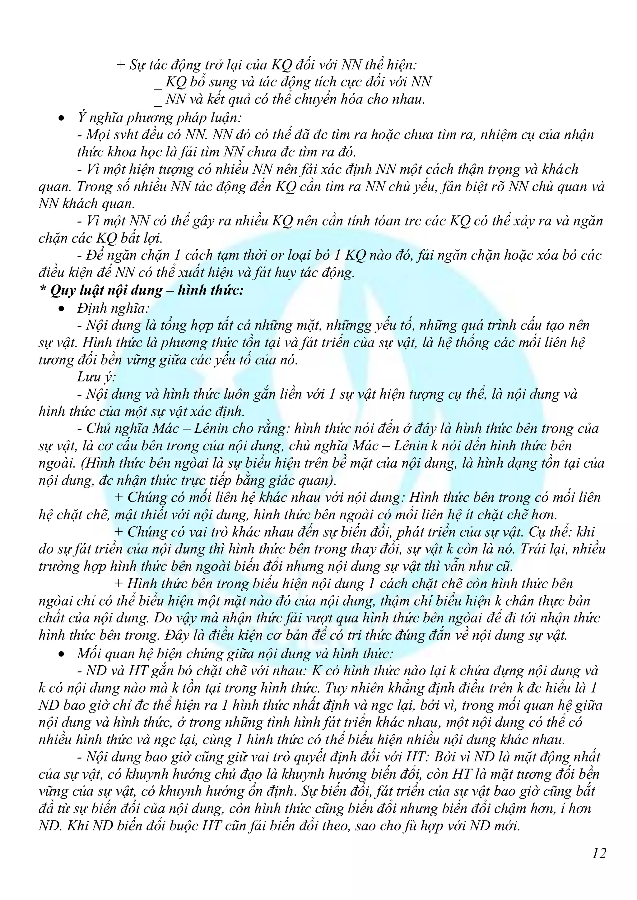 đề Cương triết học mác lê nin | PDF