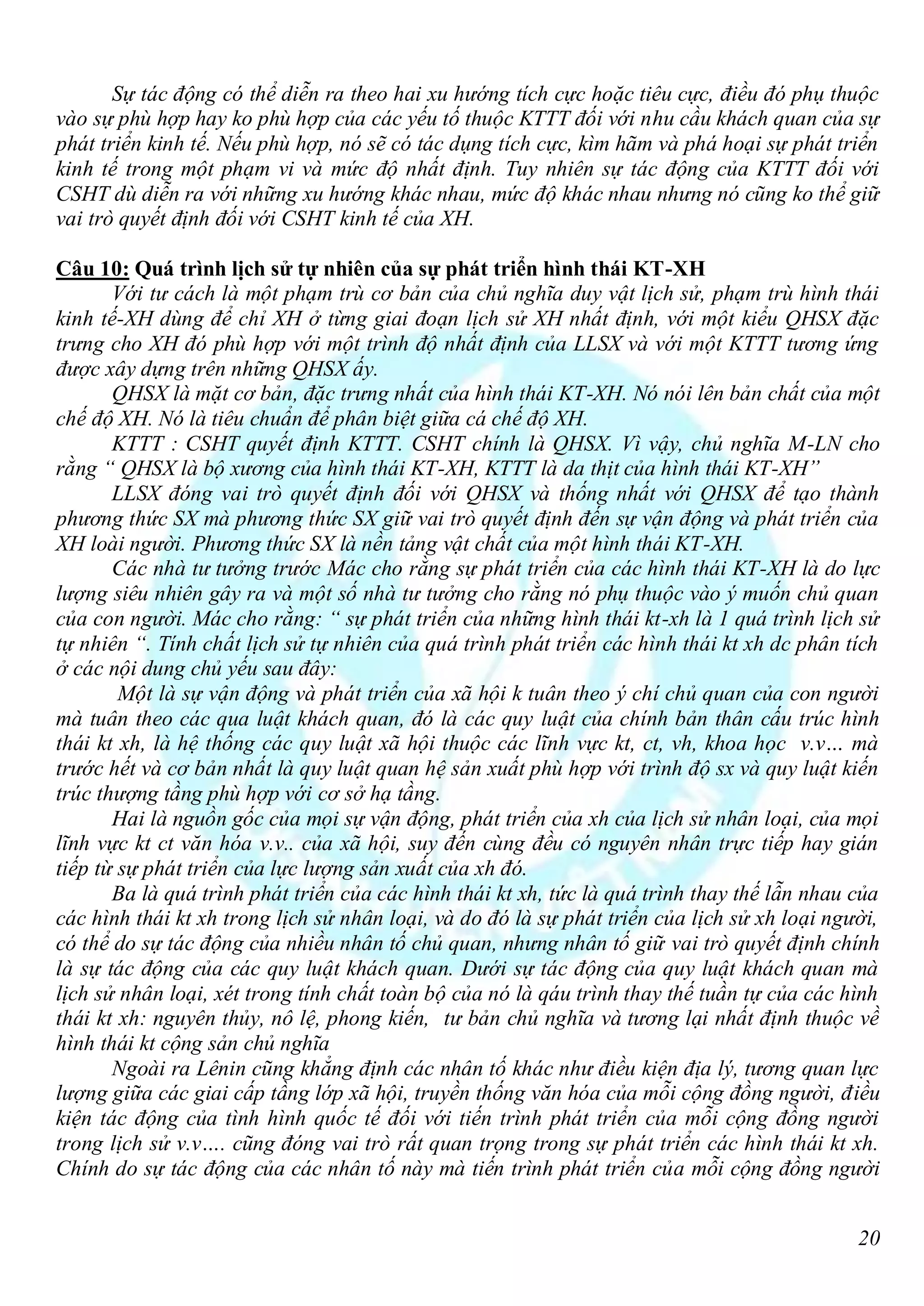 đề Cương triết học mác lê nin | PDF