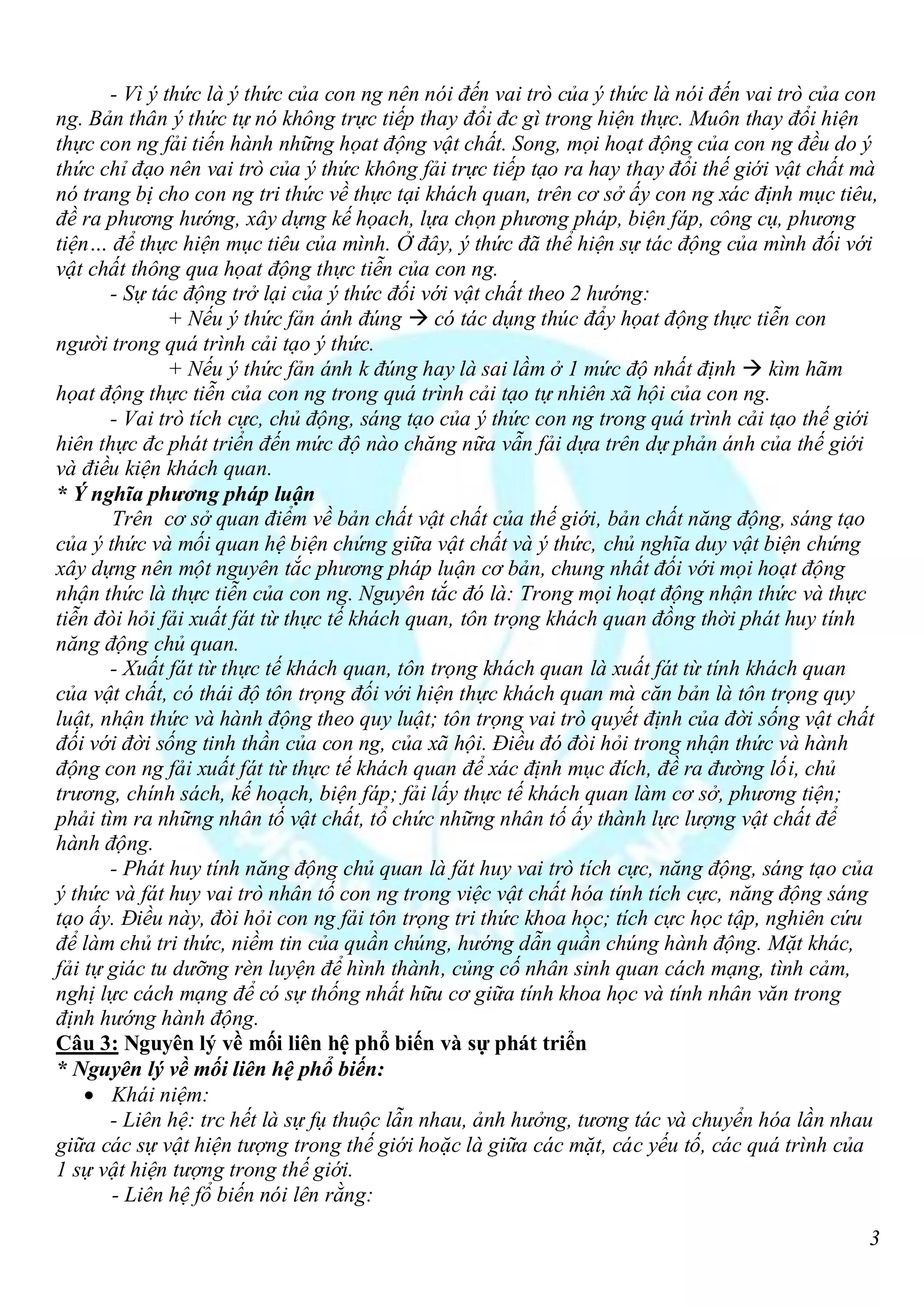 đề Cương triết học mác lê nin | PDF