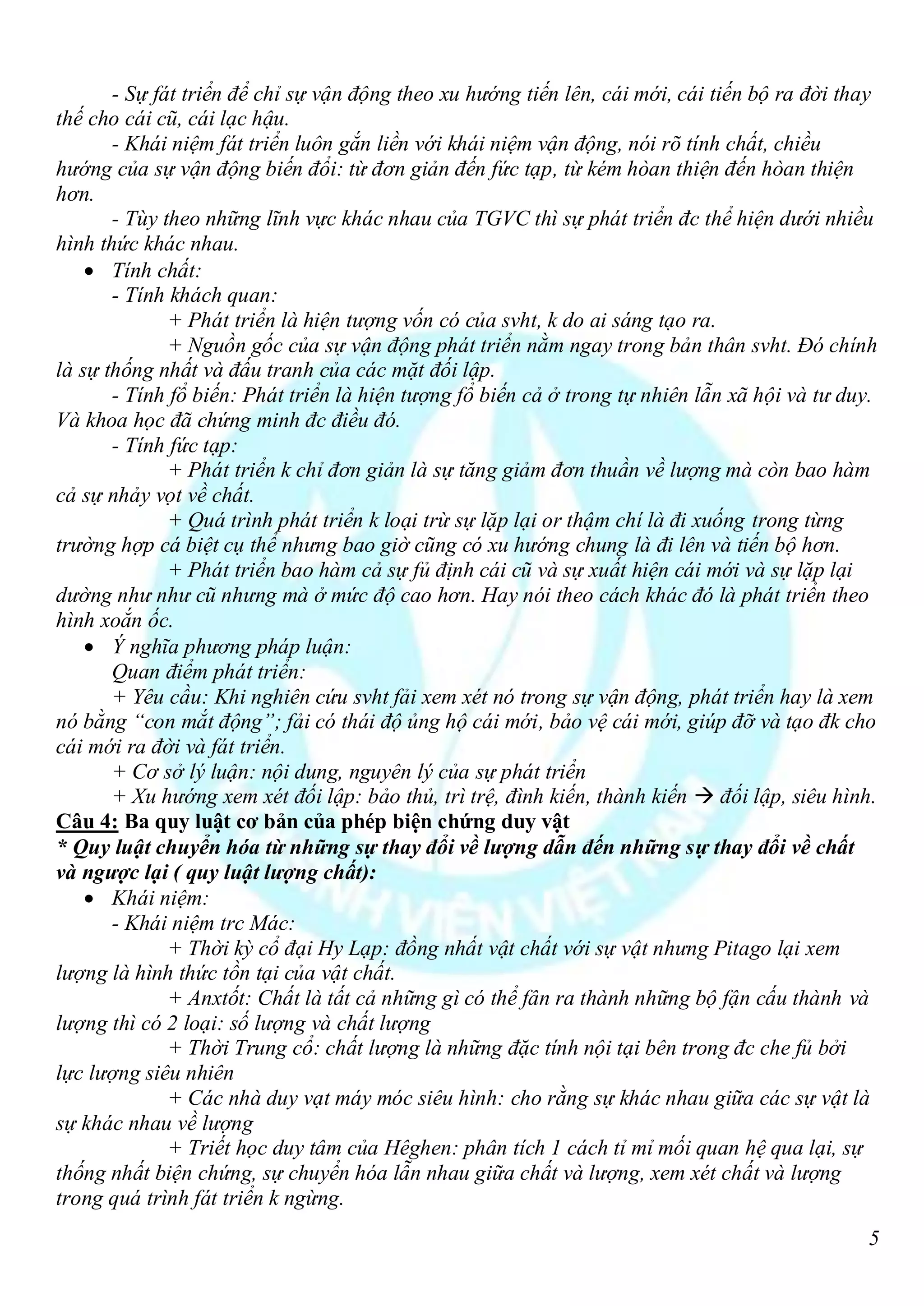 đề Cương triết học mác lê nin | PDF