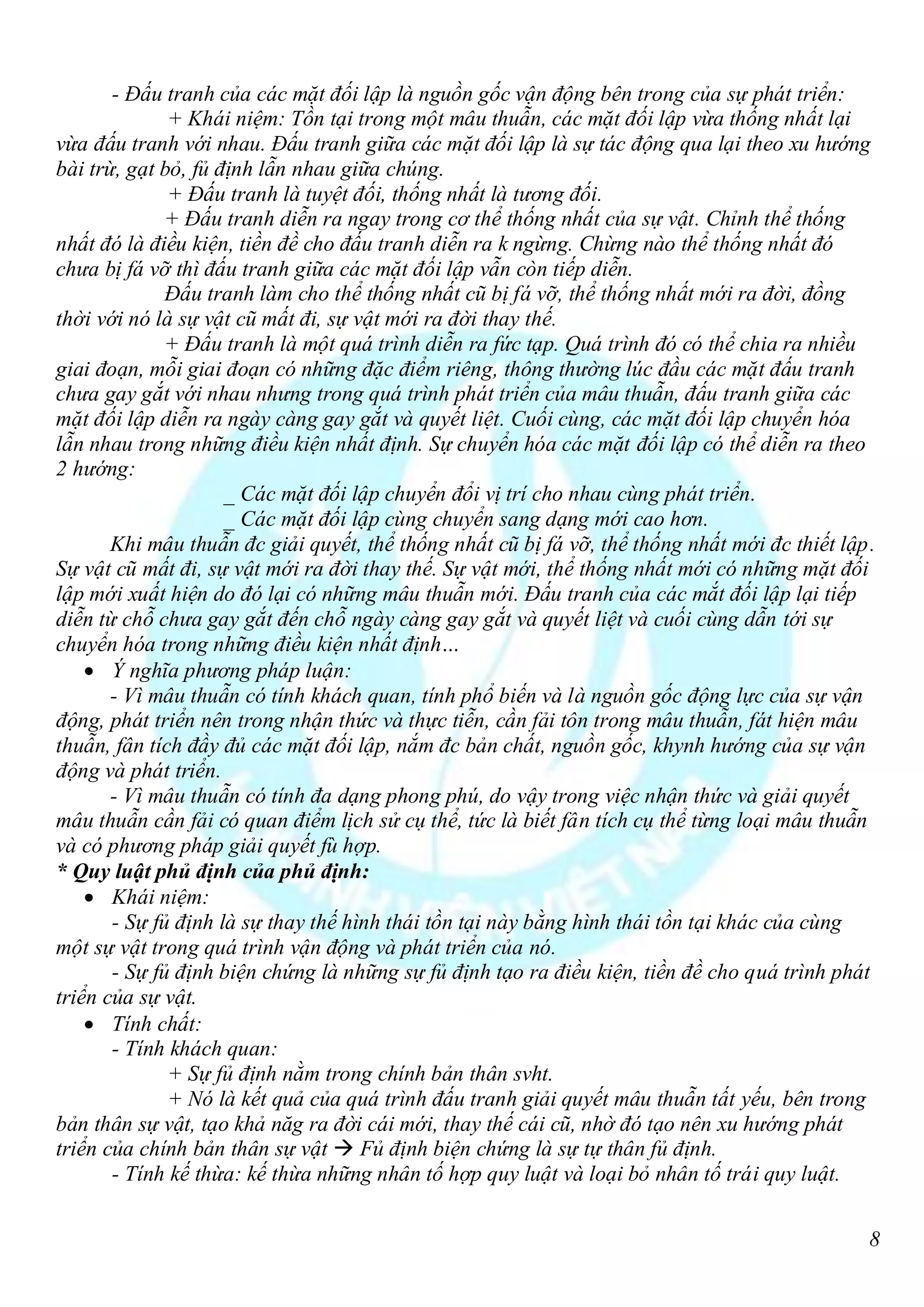 đề Cương triết học mác lê nin | PDF