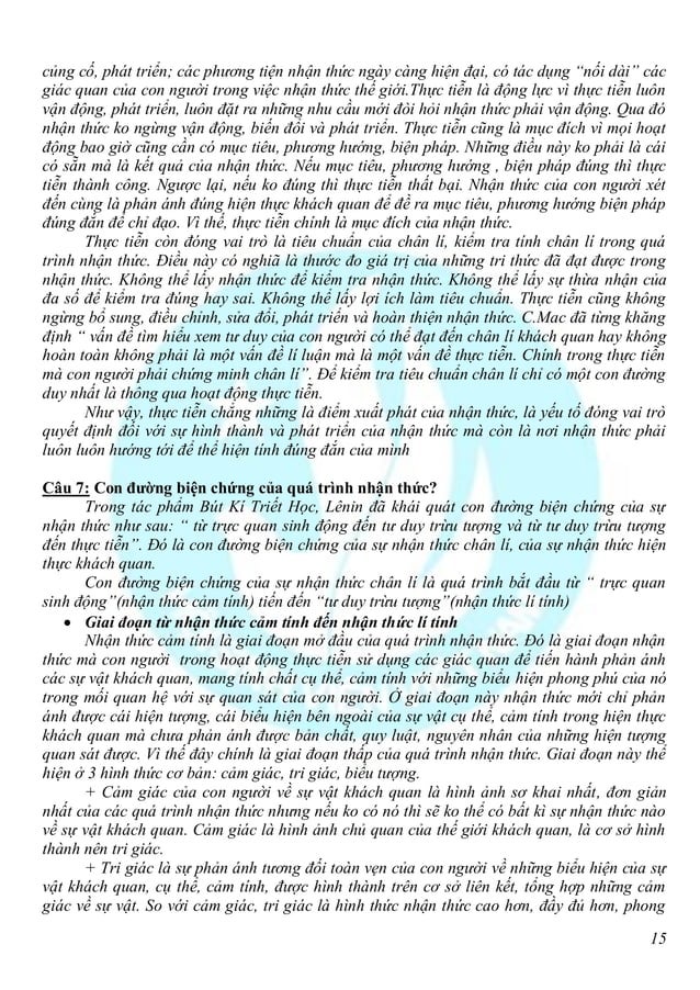 đề Cương triết học mác lê nin | PDF