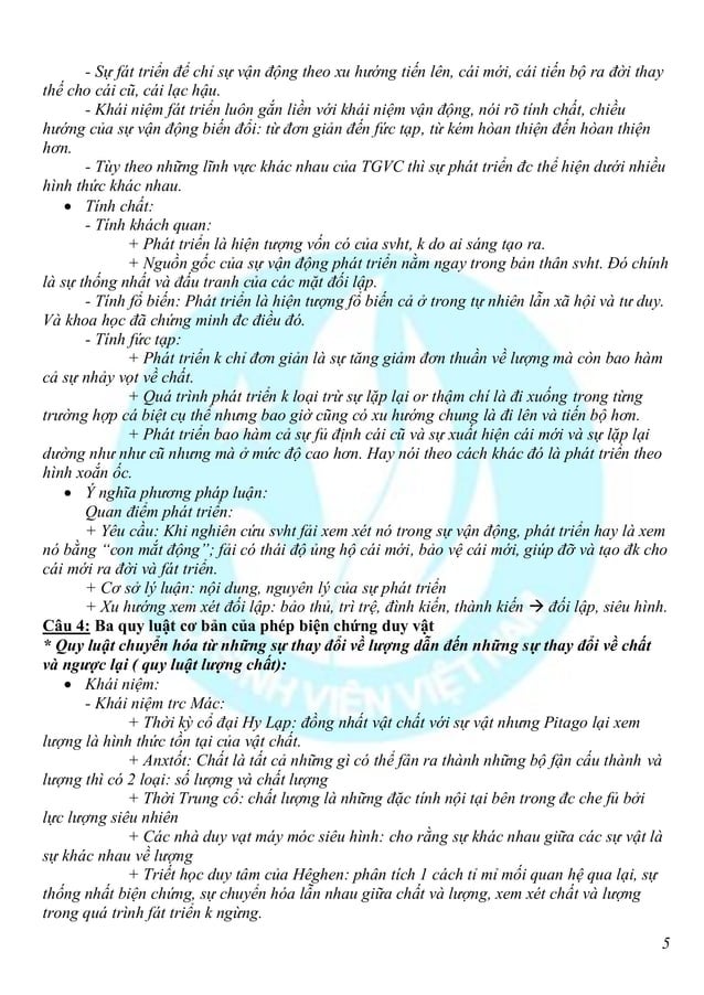 đề Cương triết học mác lê nin | PDF