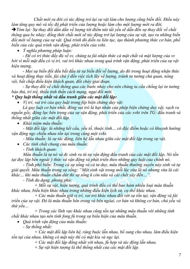 đề Cương triết học mác lê nin | PDF