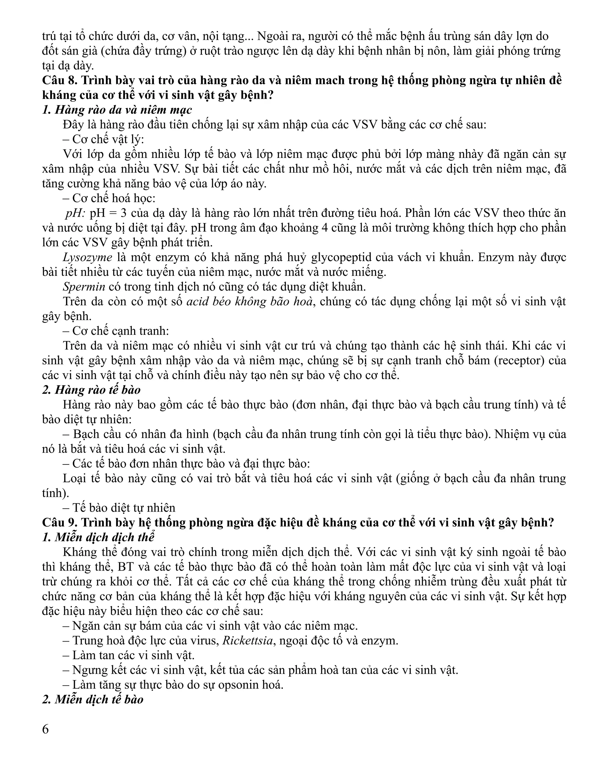 Đề cương môn vi sinh ký sinh trùng online | PDF