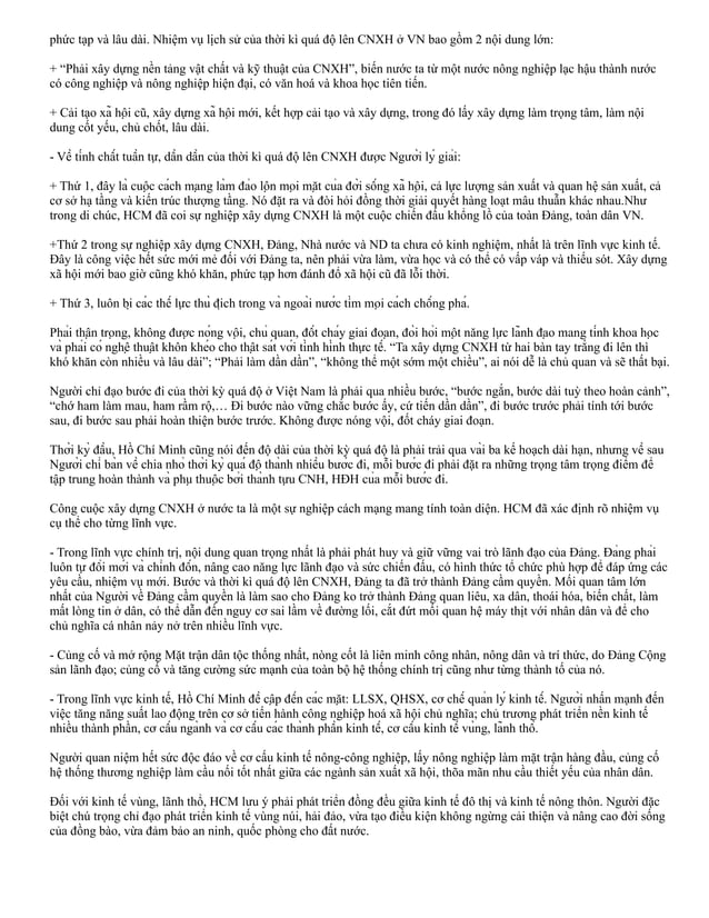 đề Cương và đáp án tham khảo môn tư tưởng hồ chí minh | DOC