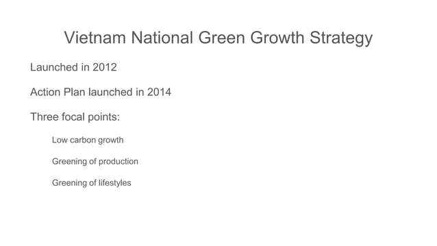 Vietnamese Green Growth Strategy: Promoting SME Growth | PPT