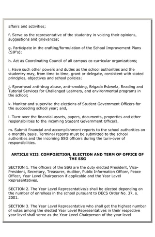 Cnhs ssg constitution and bylaws 1 | DOCX