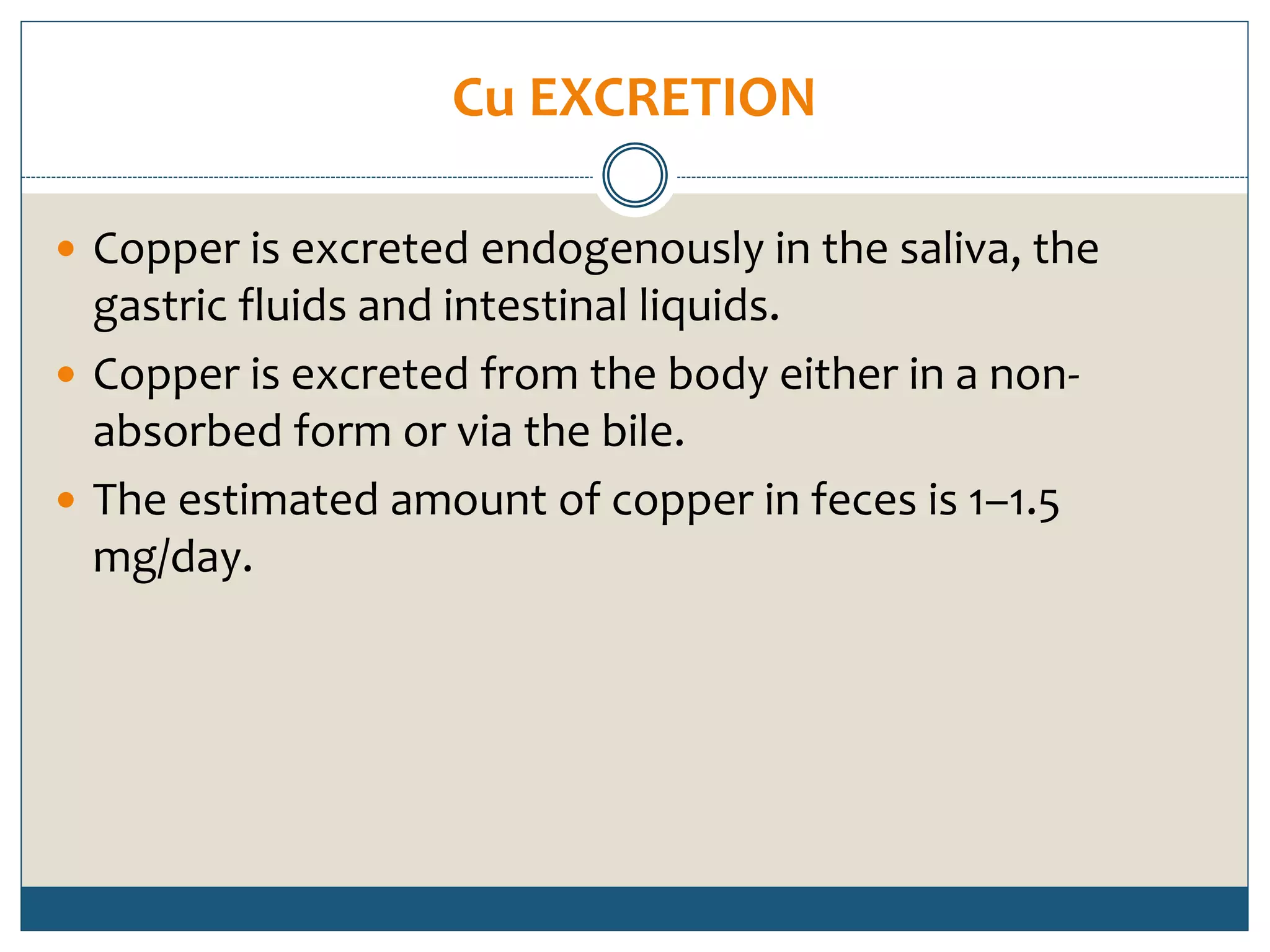 Copper in health and disease - Dr Srinivas Sankaranarayanan | PPTX