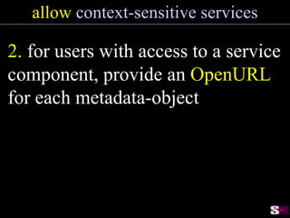 The SFX Framework for Context-Sensitive Reference Linking | PPT
