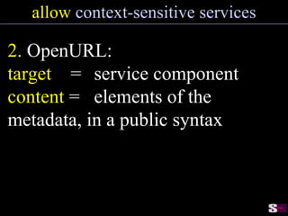 The SFX Framework for Context-Sensitive Reference Linking | PPT