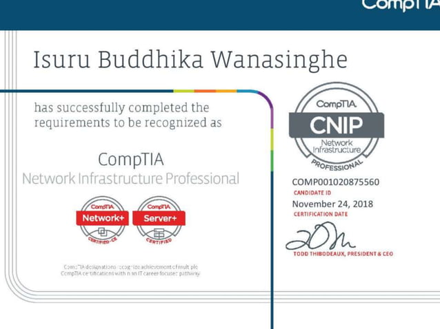 CompTIA Network Infrastructure Professional Certificate - CNIP | PPTX