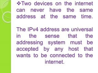 Cn ipv4 addressing | PPTX