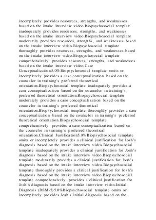 CNL-605 Biopsychosocial Assessment TemplateClient’s Name | DOCX