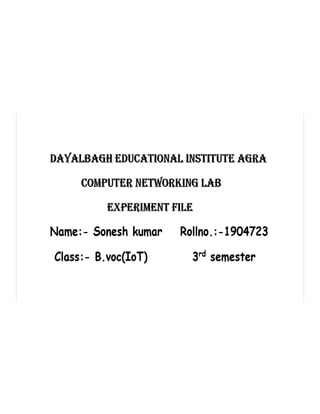 CN lab report experiment | PDF