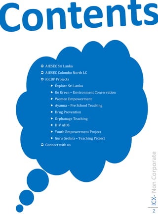 iGCDP Program Booklet of CN LC, AIESEC in Sri Lanka | PDF