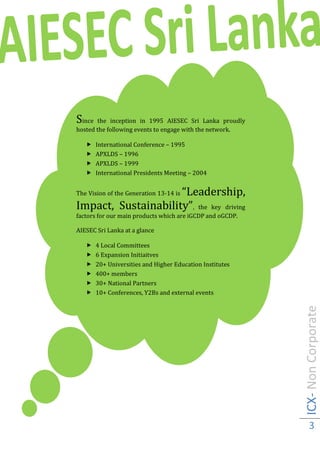 iGCDP Program Booklet of CN LC, AIESEC in Sri Lanka | PDF