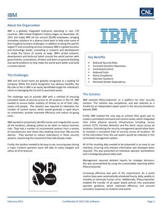 CNL Software PSIM Presentation Case Study - IBM UK - Corporate Security ...