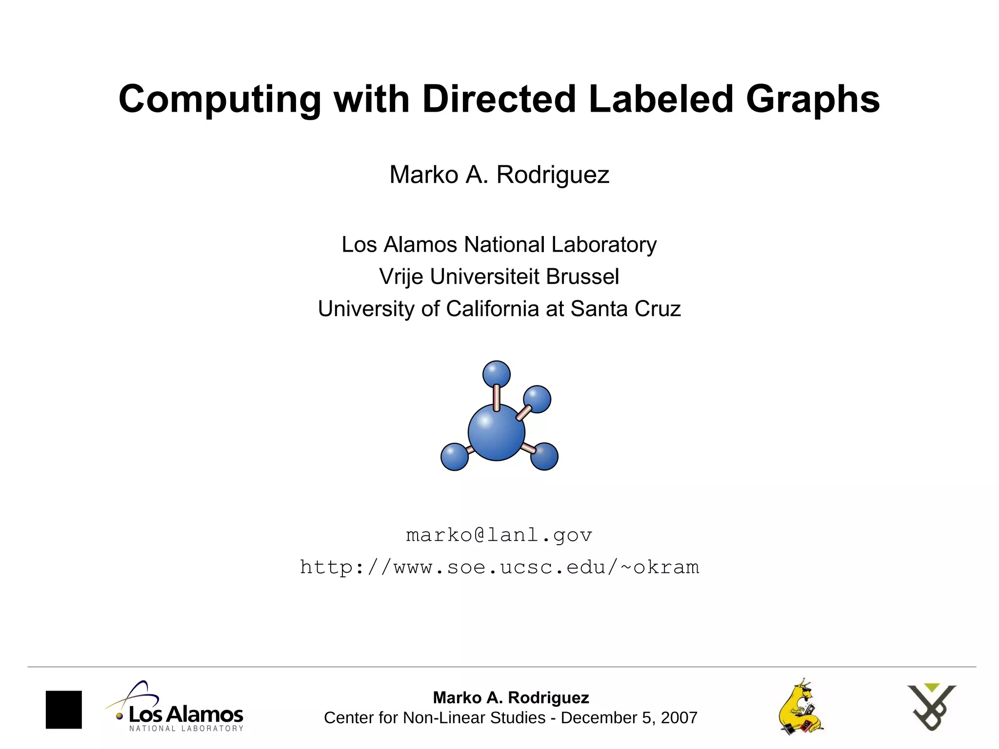 Computing with Directed Labeled Graphs | PPT