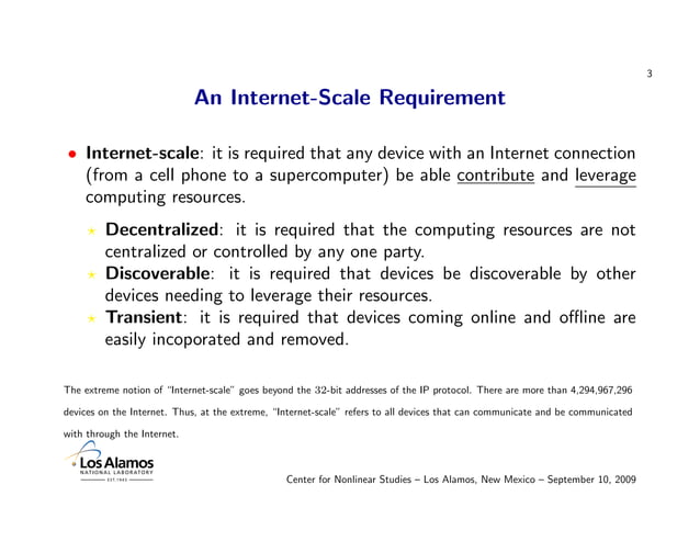 General Purpose Internet Scale Distributed Computing With Linked Process Ppt