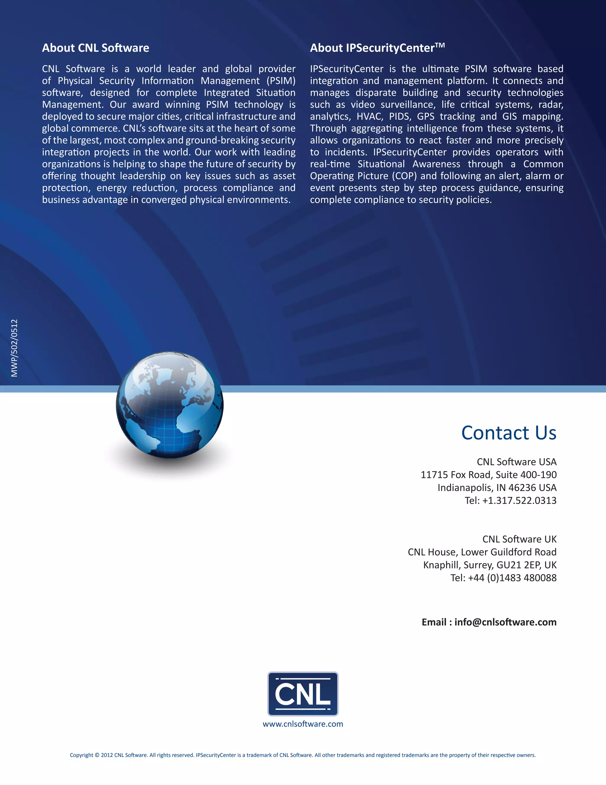 CNL Software White Paper - Driving Enterprise PSIM Through True SOA | PDF