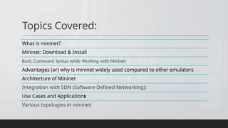 cn mininet----- power point presentation | PPT