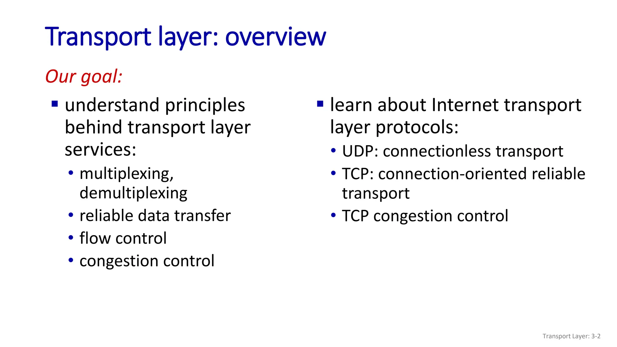 Computer networks Module 3 Transport layer | PPTX