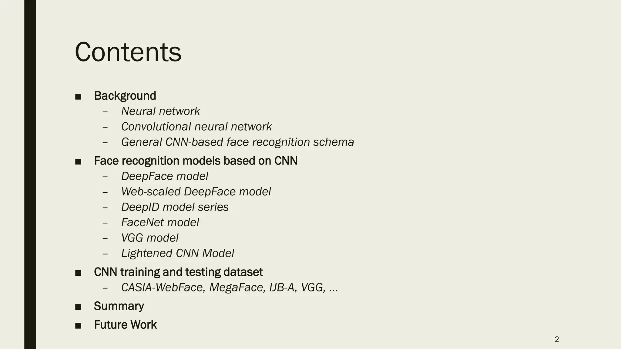 Face Recognition Methods Based On Convolutional Neural Networks Pdf