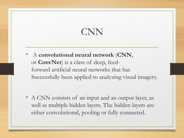CONVOLUTIONAL NEURAL NETWORK | PPTX
