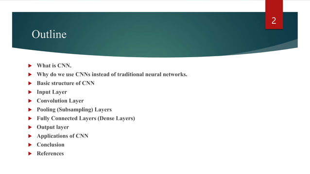 Convolutional Neural Network (CNN)of Deep Learning | PPTX